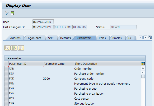 Configure default values
