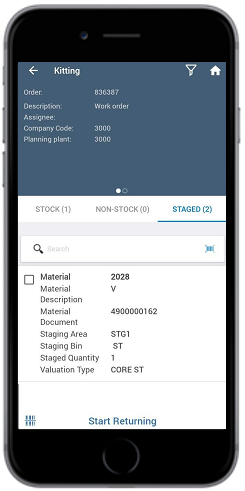Kit and Stage Stock Materials