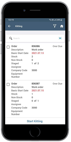 Kit and Stage Stock Materials