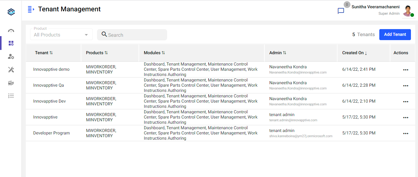 How to create Tenant/Super Admin role