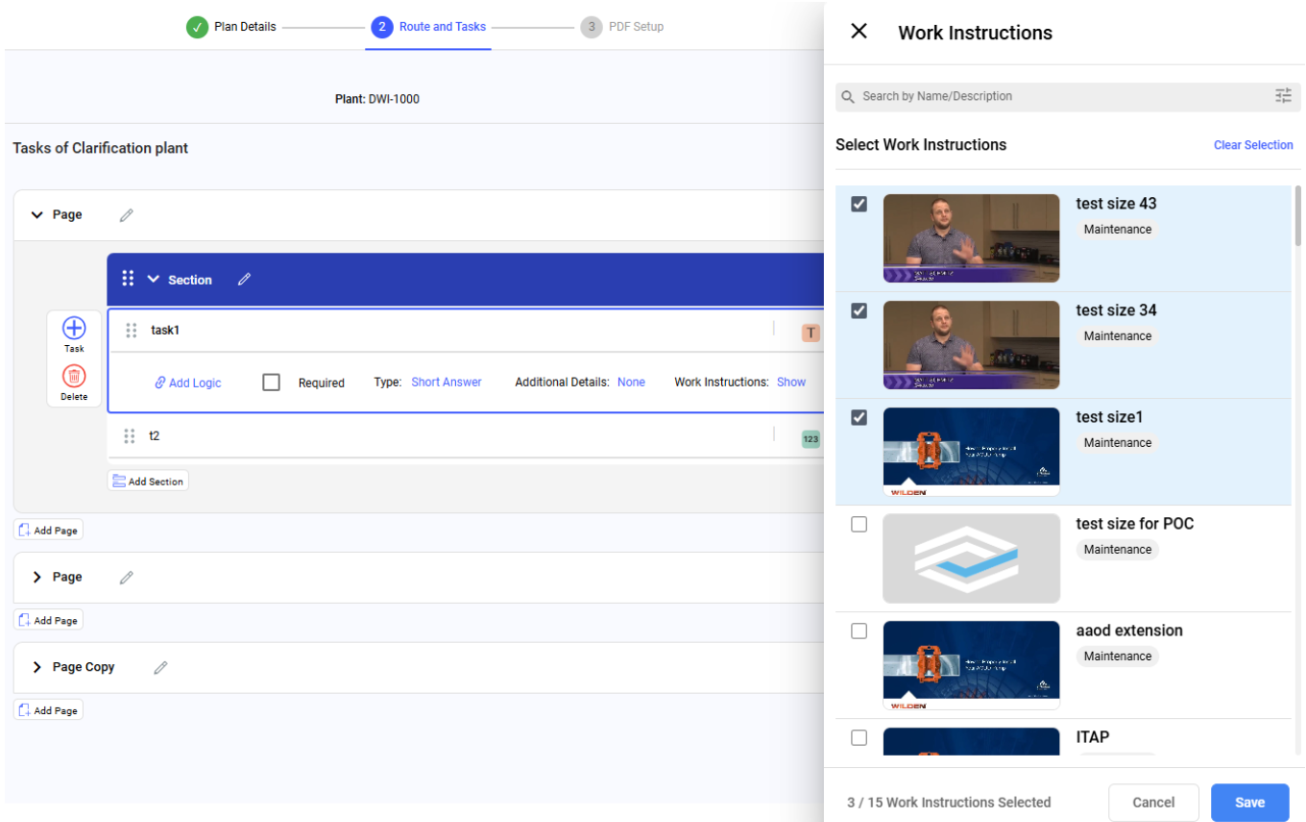 Add Work Instructions at Task Level